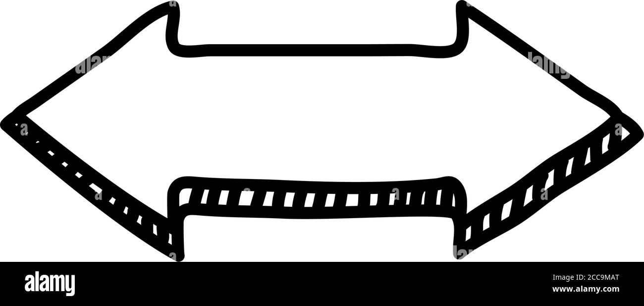 arrow left and right direction line style icon vector illustration ...