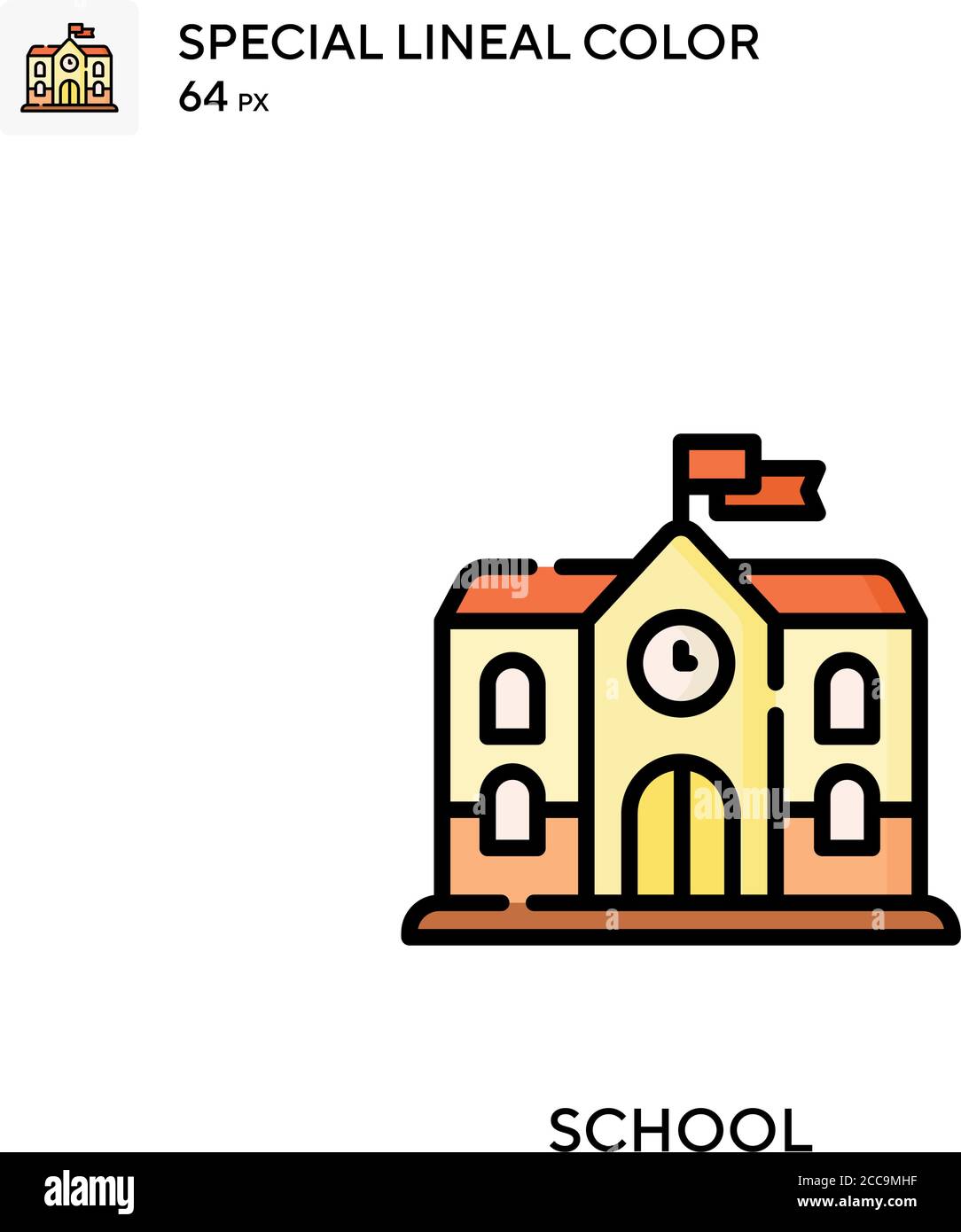 School Special lineal color vector icon. Illustration symbol design ...