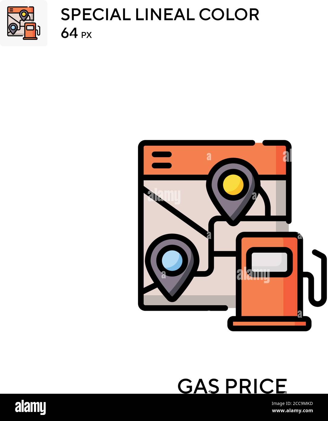 Gas price Special lineal color vector icon. Illustration symbol design ...