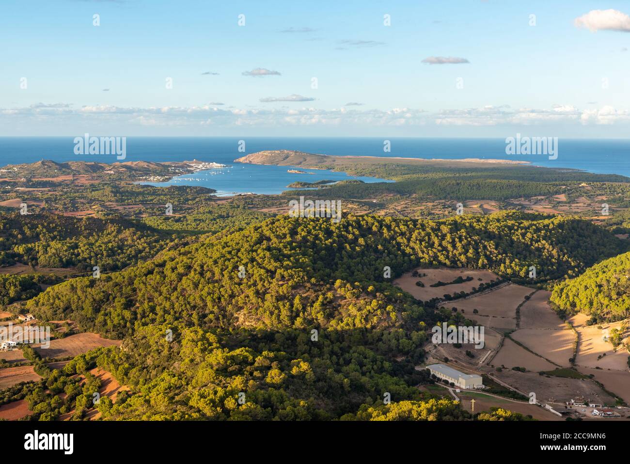 Scenic landscape of north coast of Menorca, Balearic islands, Spain ...
