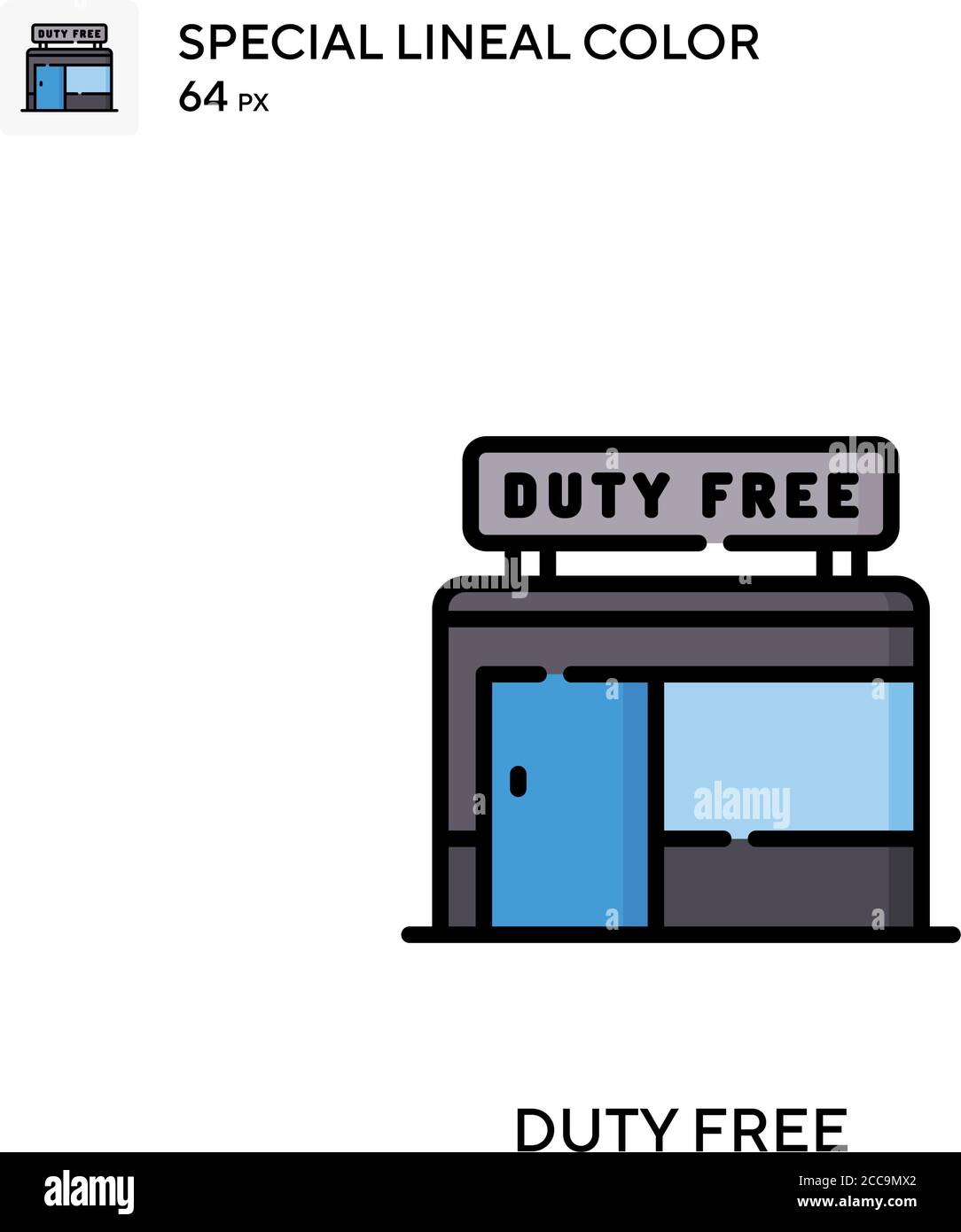 Duty free Special lineal color vector icon. Illustration symbol design ...