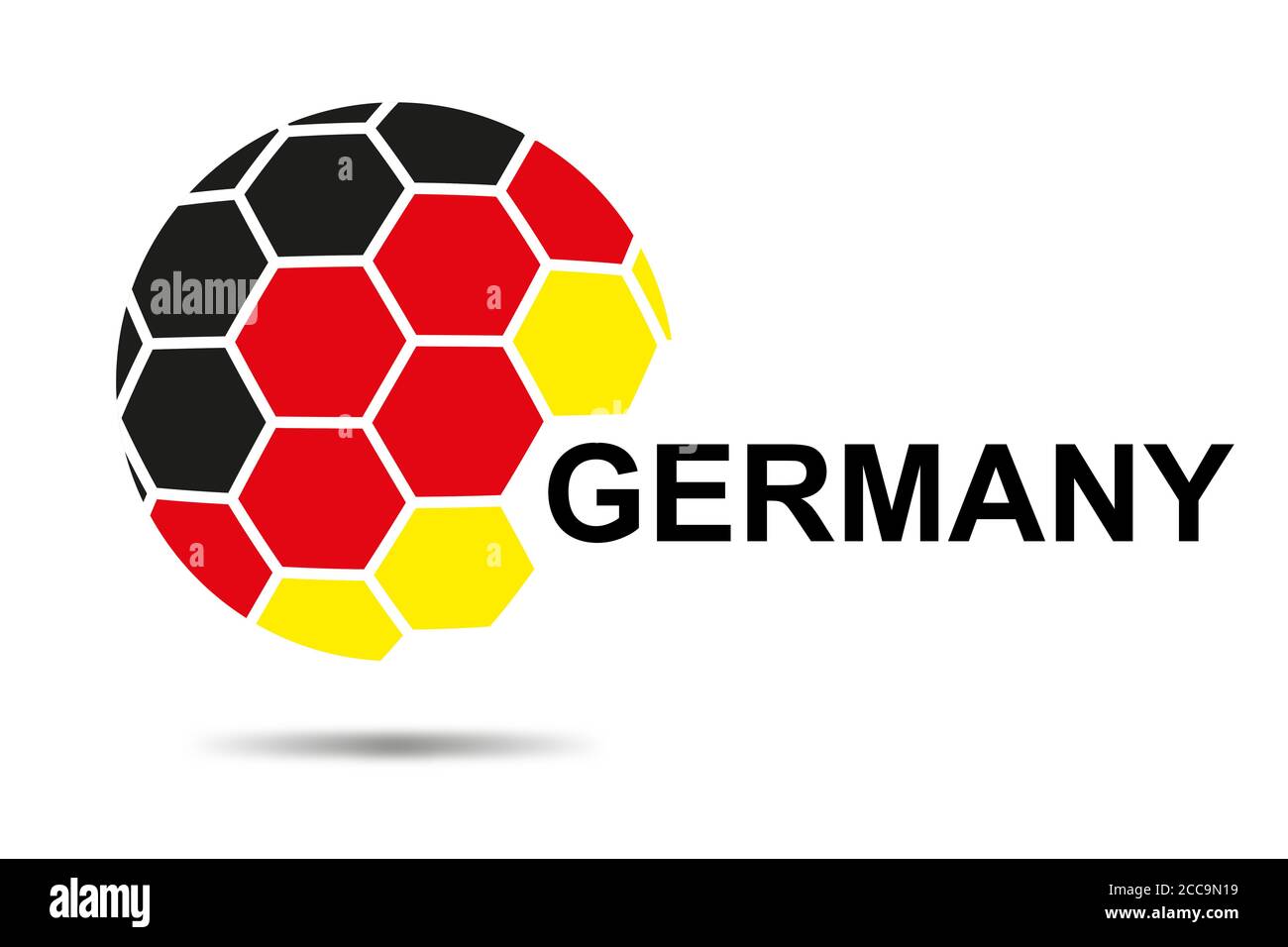 Illustration of a ball with Germany flag colors and Germany word on ...