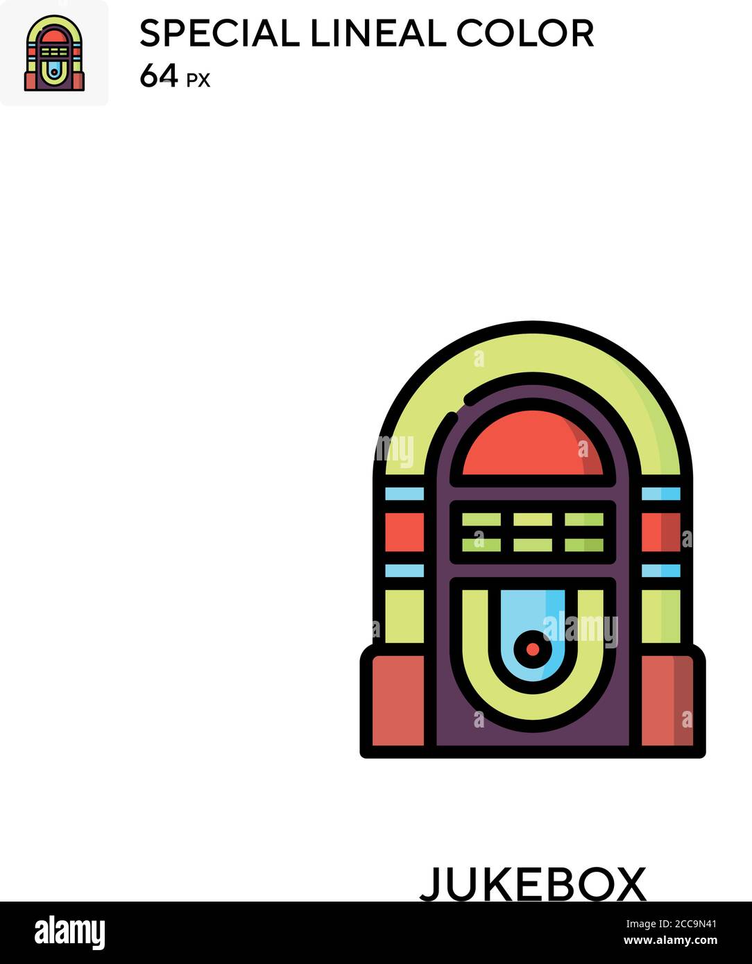 Jukebox Special lineal color vector icon. Illustration symbol design ...