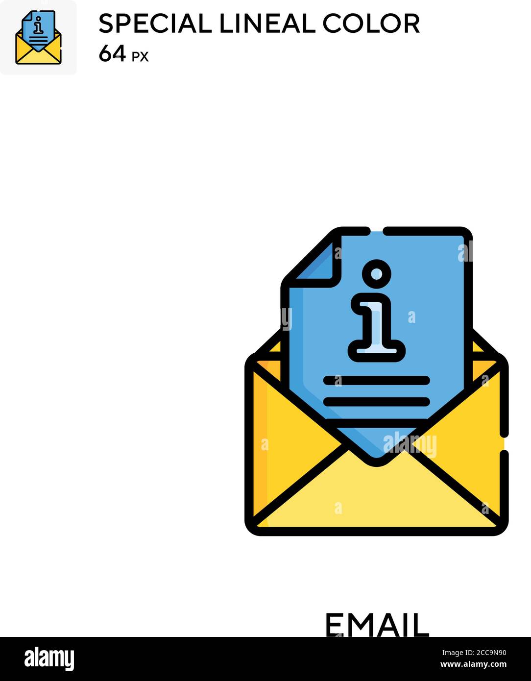 Email Special lineal color vector icon. Illustration symbol design ...