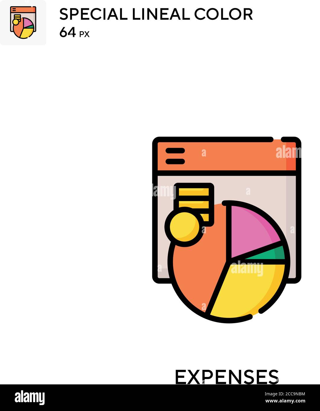 Expenses Special lineal color vector icon. Illustration symbol design ...
