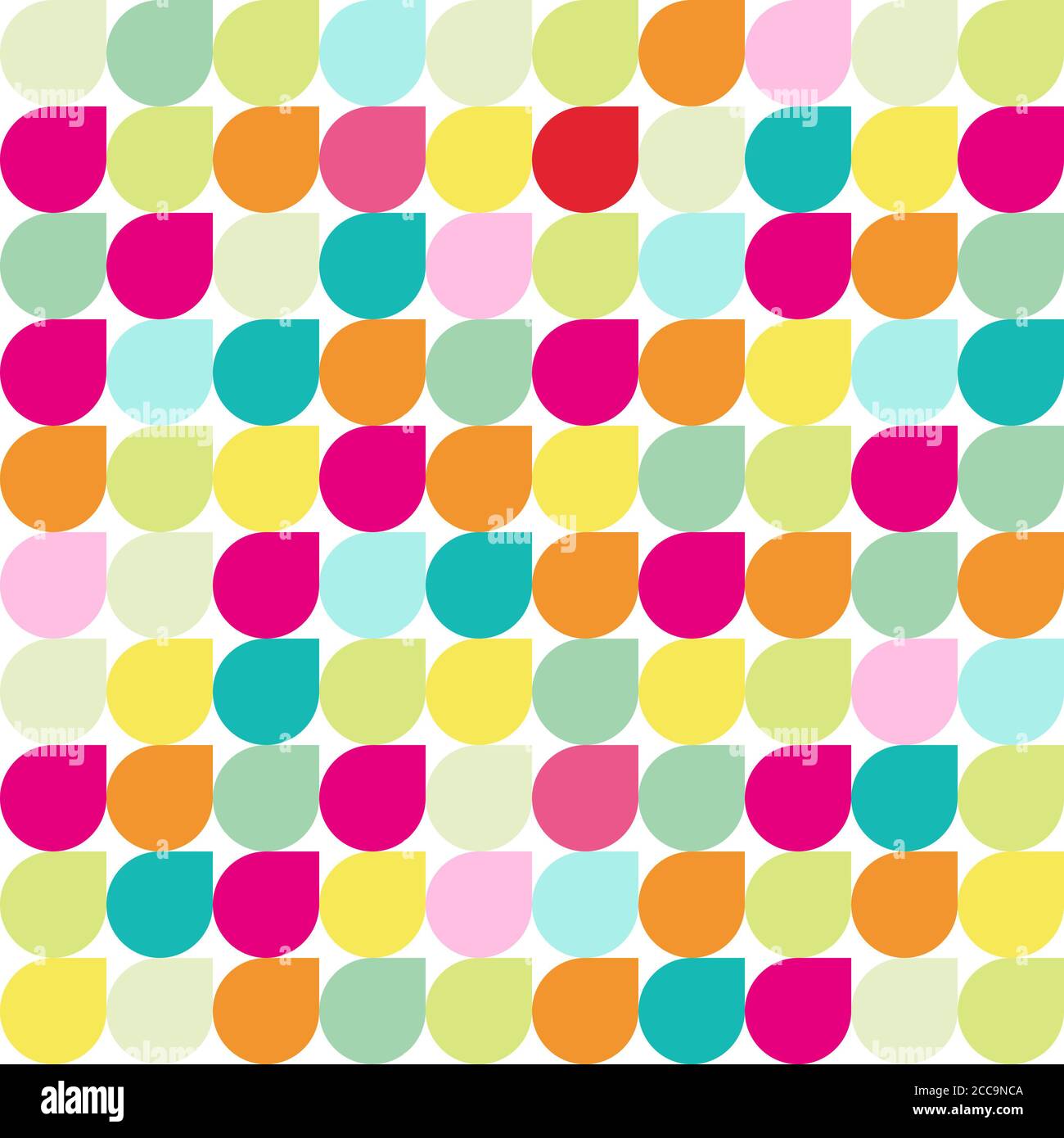 Illustration of a pattern of colorful round shapes isolated on a white ...