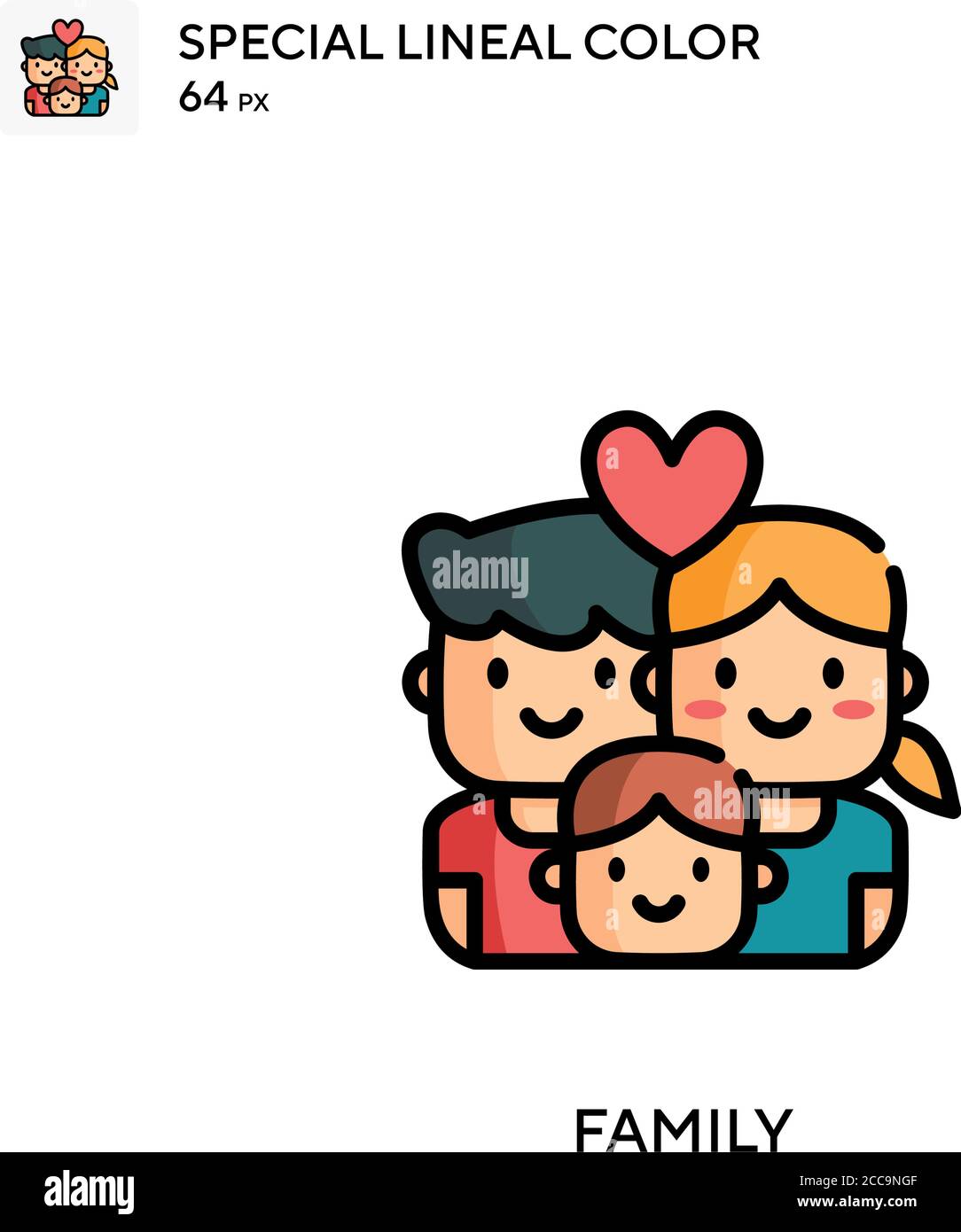 Family Special lineal color vector icon. Illustration symbol design ...