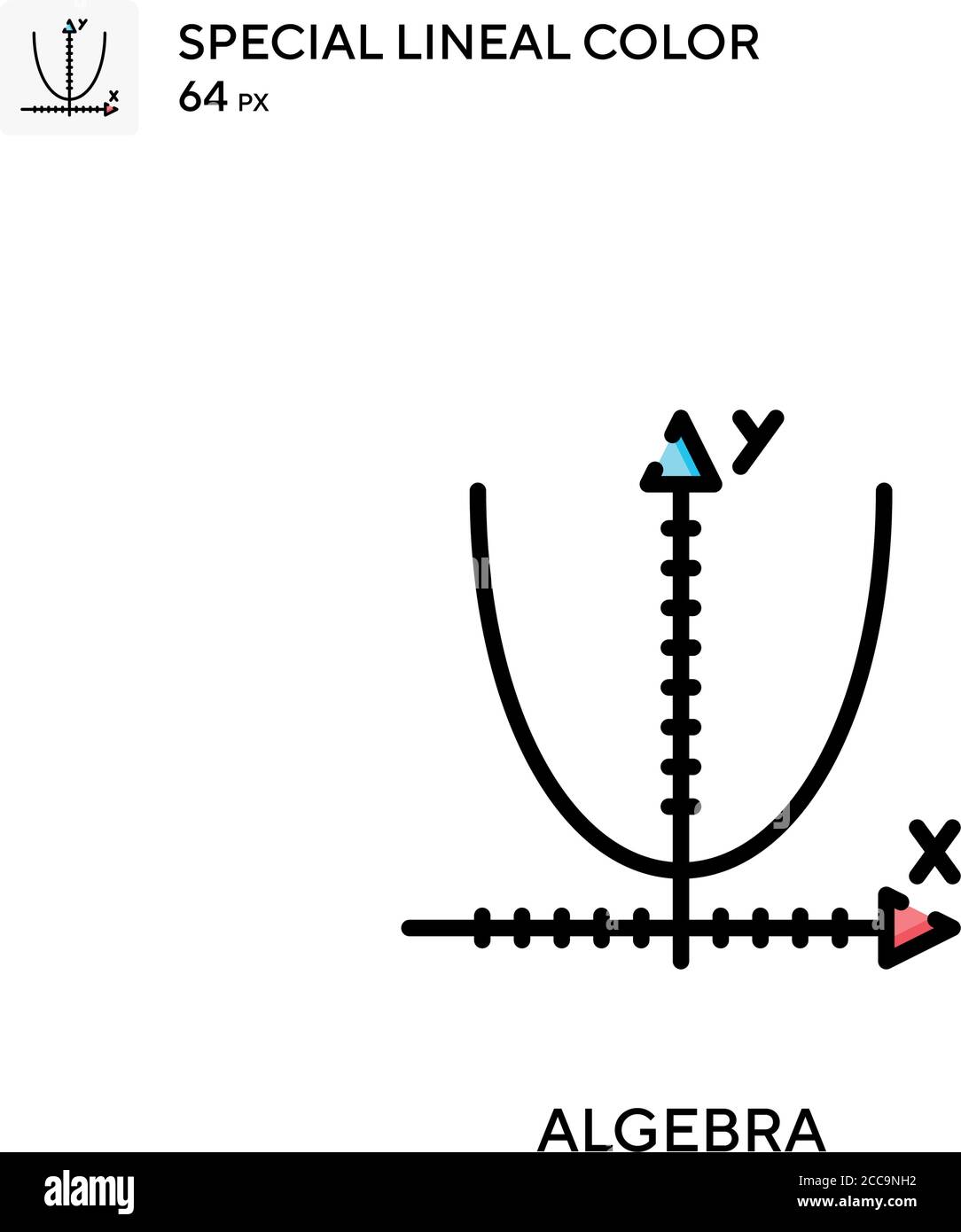 Algebra Special lineal color vector icon. Illustration symbol design ...