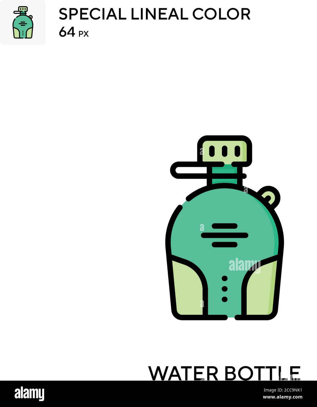 Water bottle Special lineal color vector icon. Illustration symbol ...