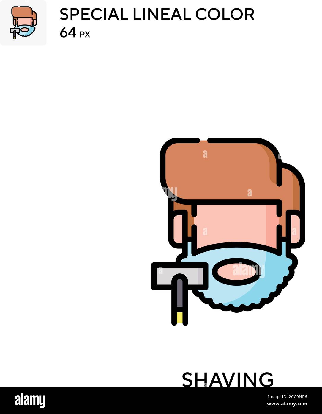 Shaving Special lineal color vector icon. Illustration symbol design ...