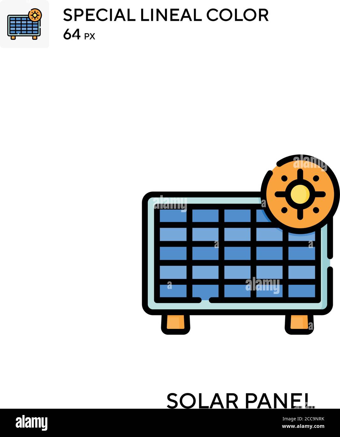 Solar panel Special lineal color vector icon. Illustration symbol ...