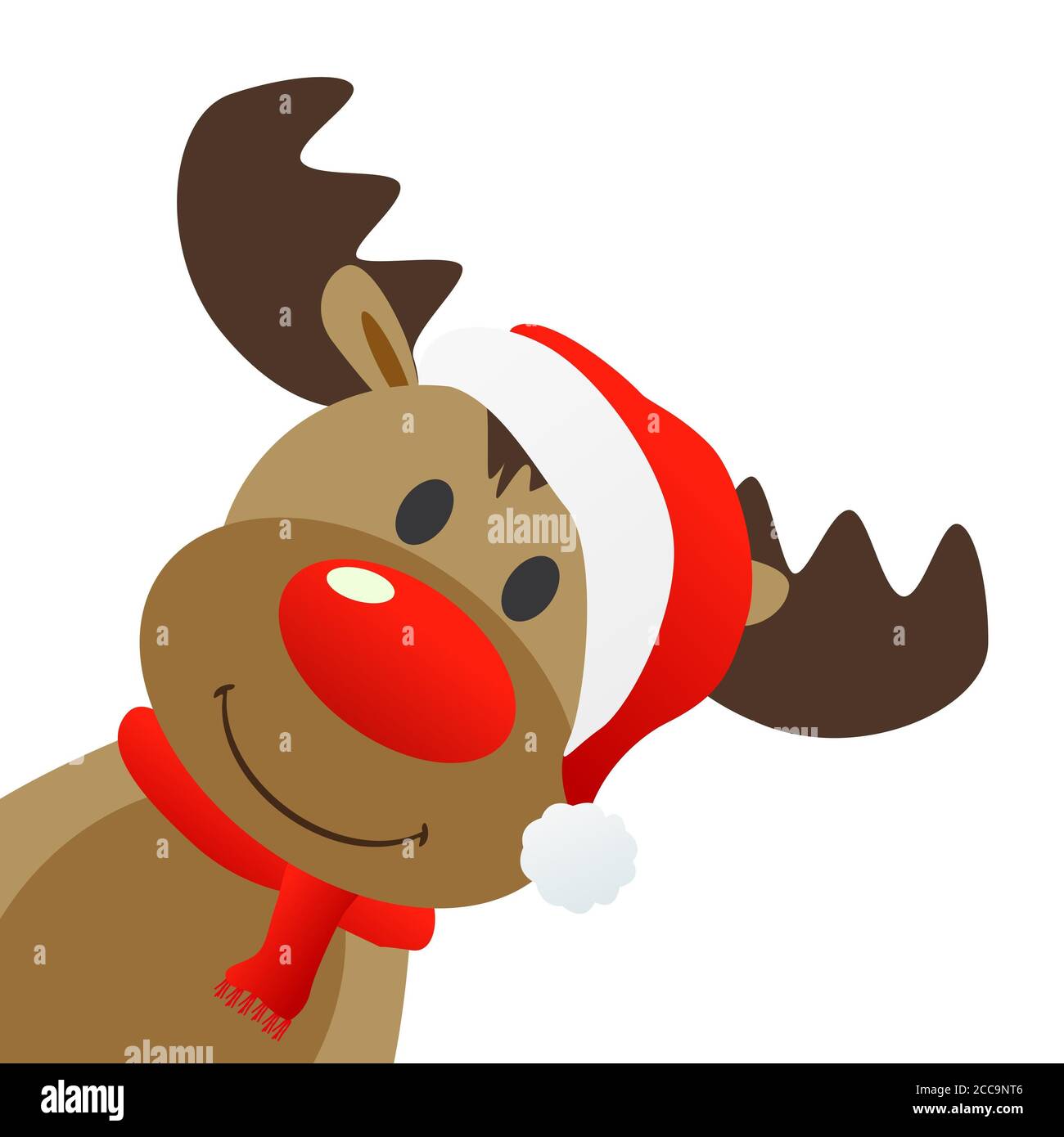 Illustration of a Christmas reindeer isolated on white background Stock ...