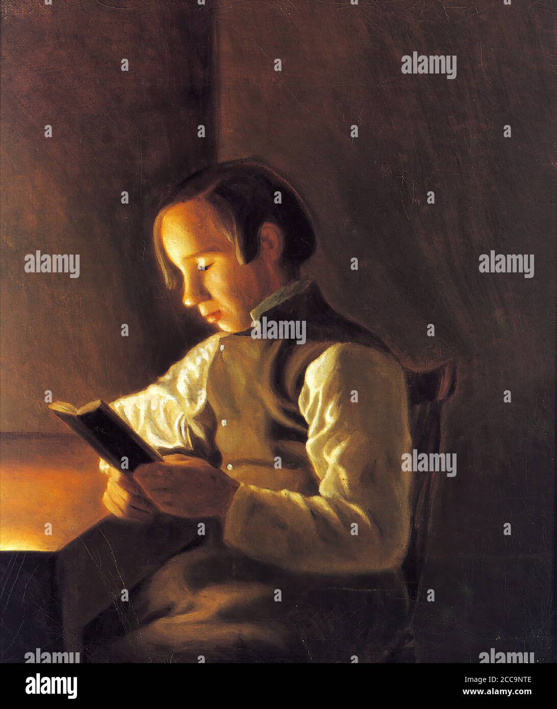 Wright Ferdinand Von - Reading Boy - Finnish School - 19th Century ...