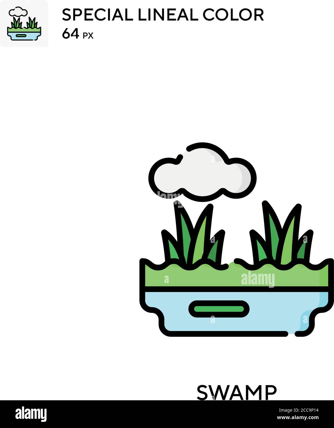 Beautiful wetland view Stock Vector Images - Alamy