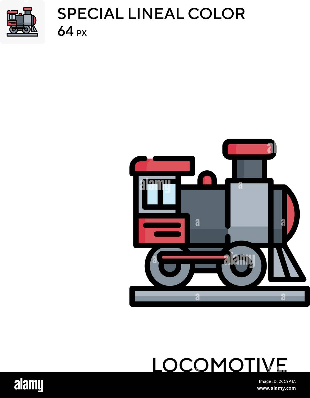 Locomotive Special lineal color vector icon. Illustration symbol design ...