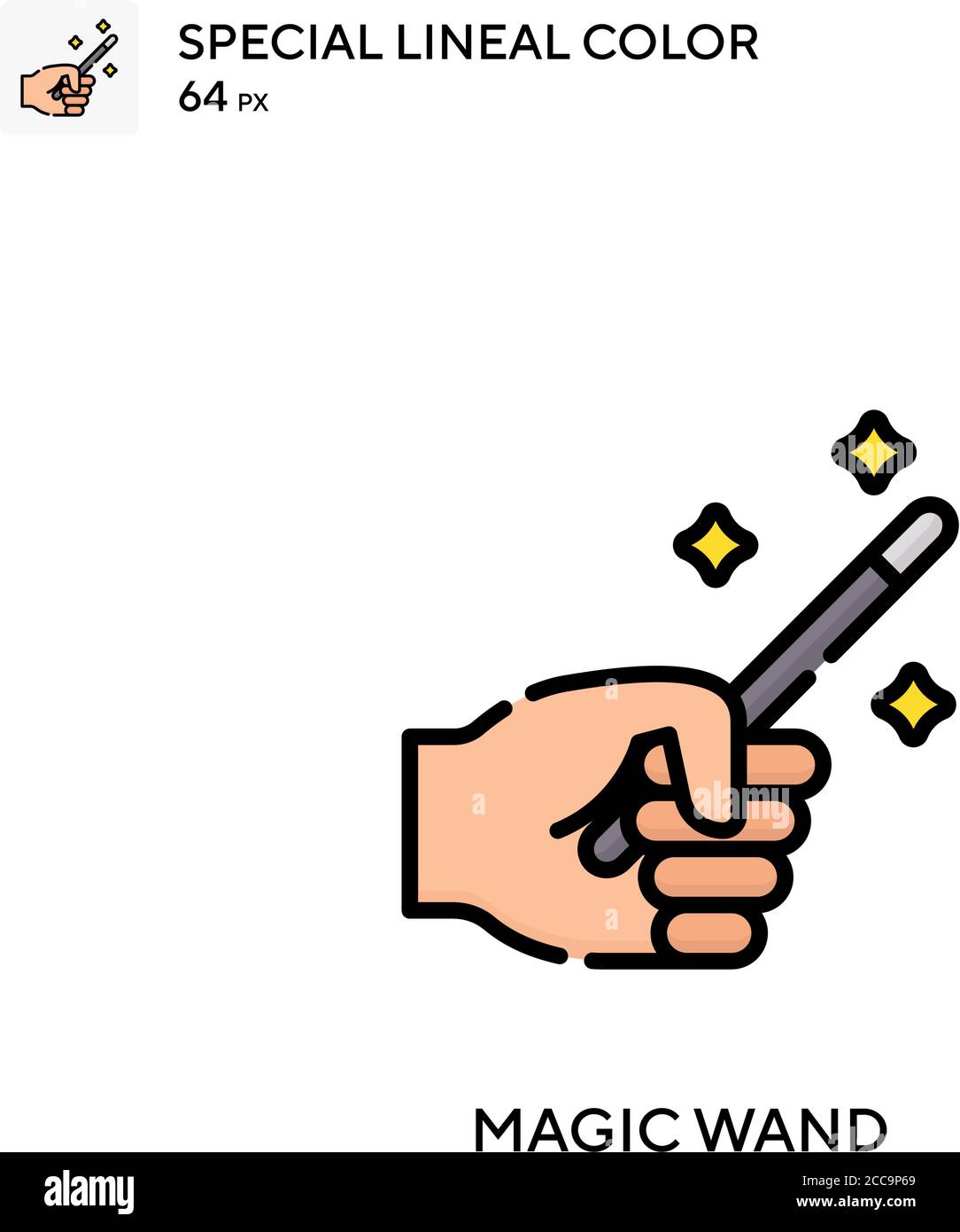 Magic wand Special lineal color vector icon. Illustration symbol design ...