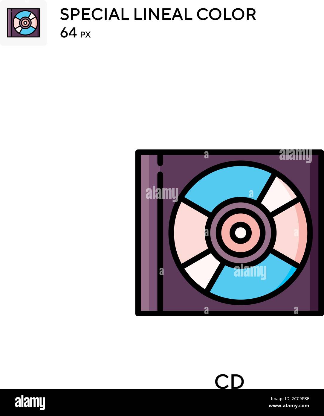 Cd Special lineal color vector icon. Illustration symbol design ...