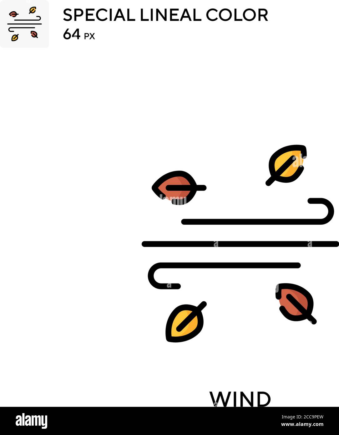 Wind Special lineal color vector icon. Illustration symbol design ...