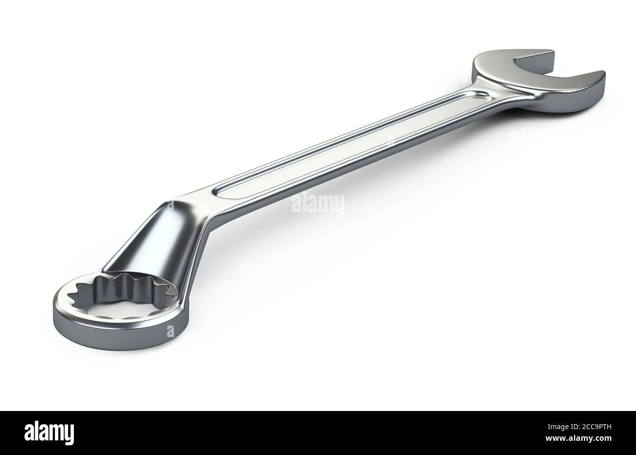 New wrench spanner for concept industrial design. 3d illustration ...