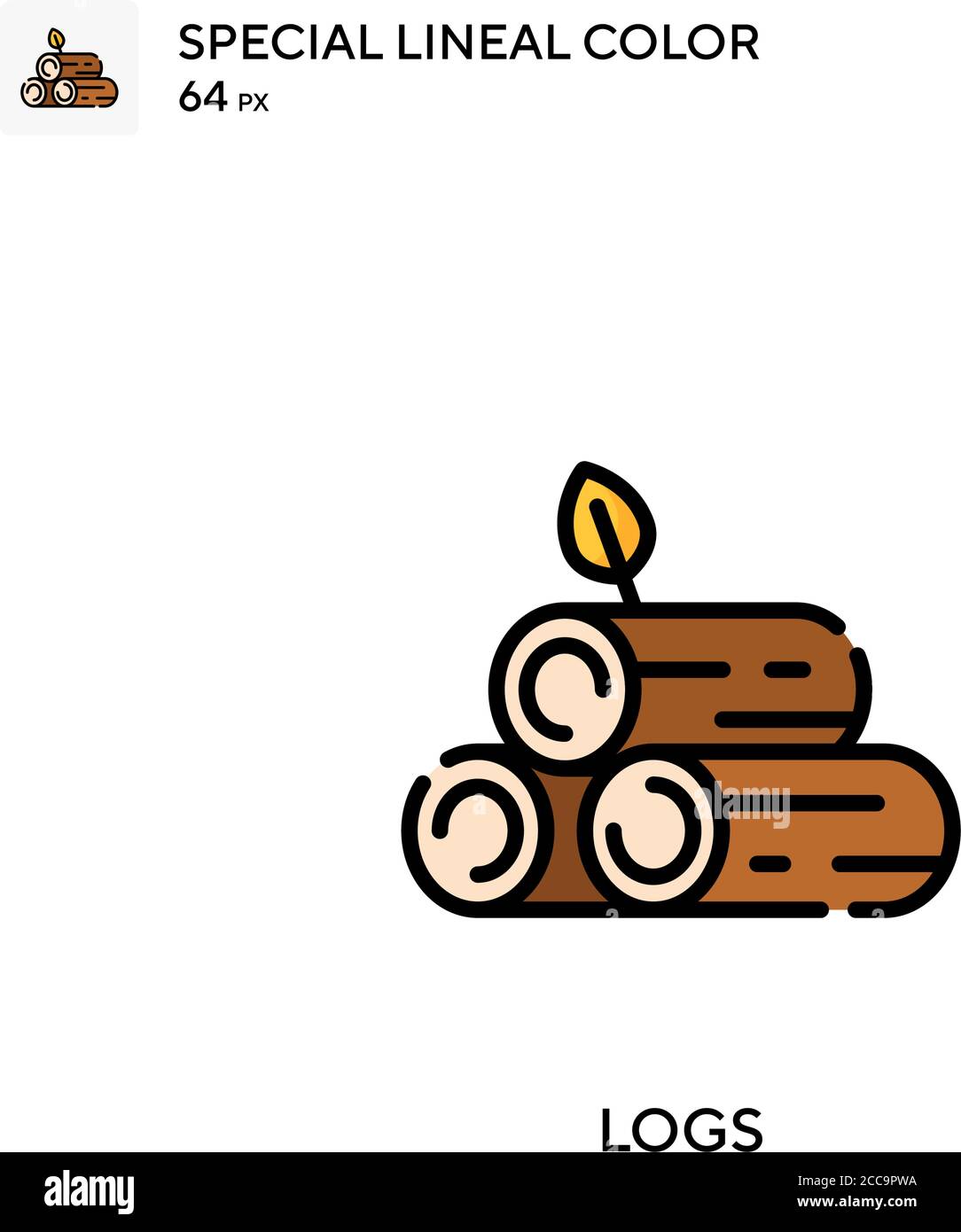 Logs Special lineal color vector icon. Illustration symbol design ...
