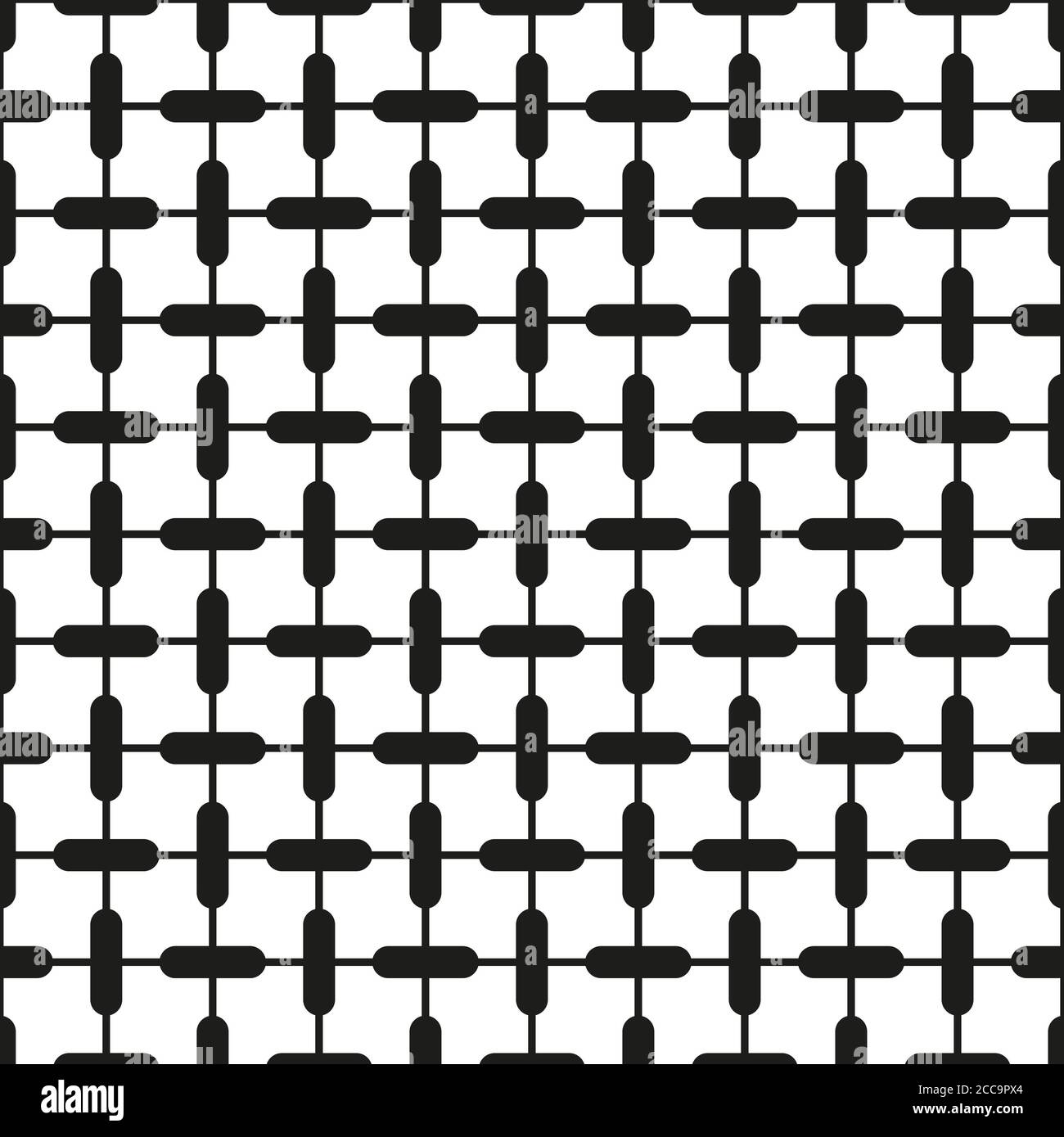 Illustration of a seamless black pattern isolated on a white background Stock Photo - Alamy