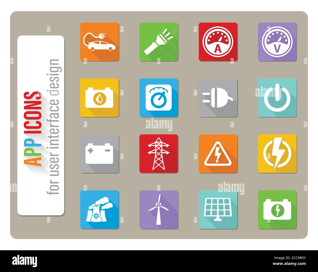 Electricity simply icons Stock Vector Image & Art - Alamy