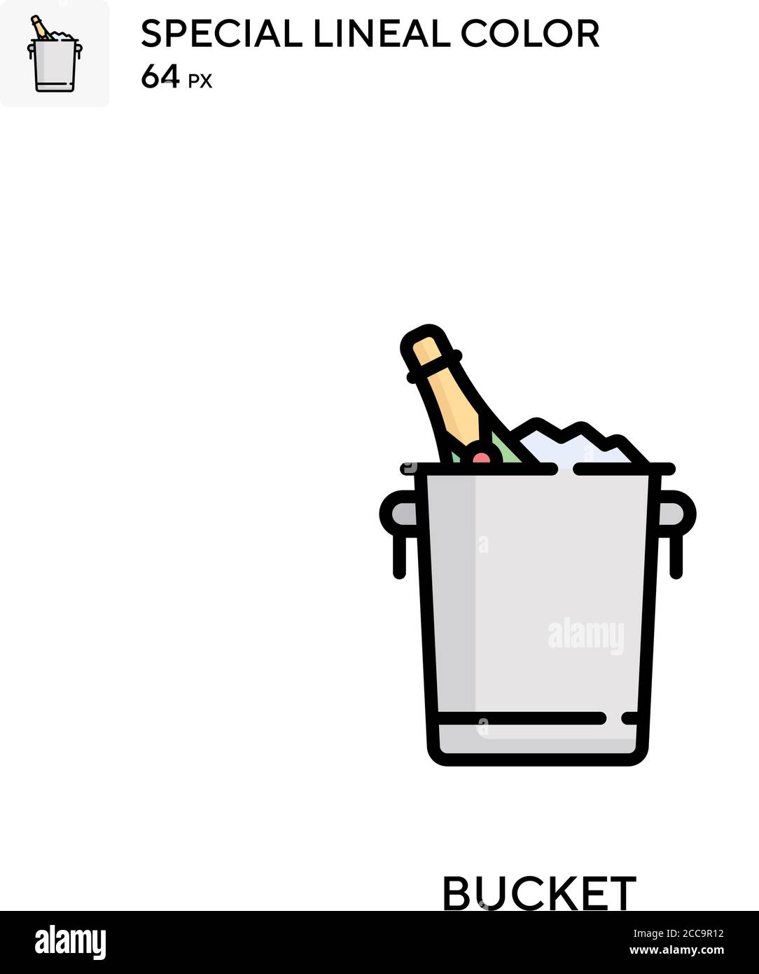Bucket Special lineal color vector icon. Illustration symbol design ...
