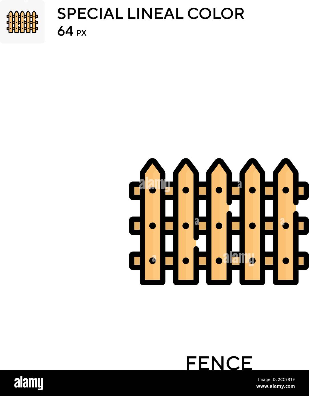 Fence Special lineal color vector icon. Illustration symbol design ...