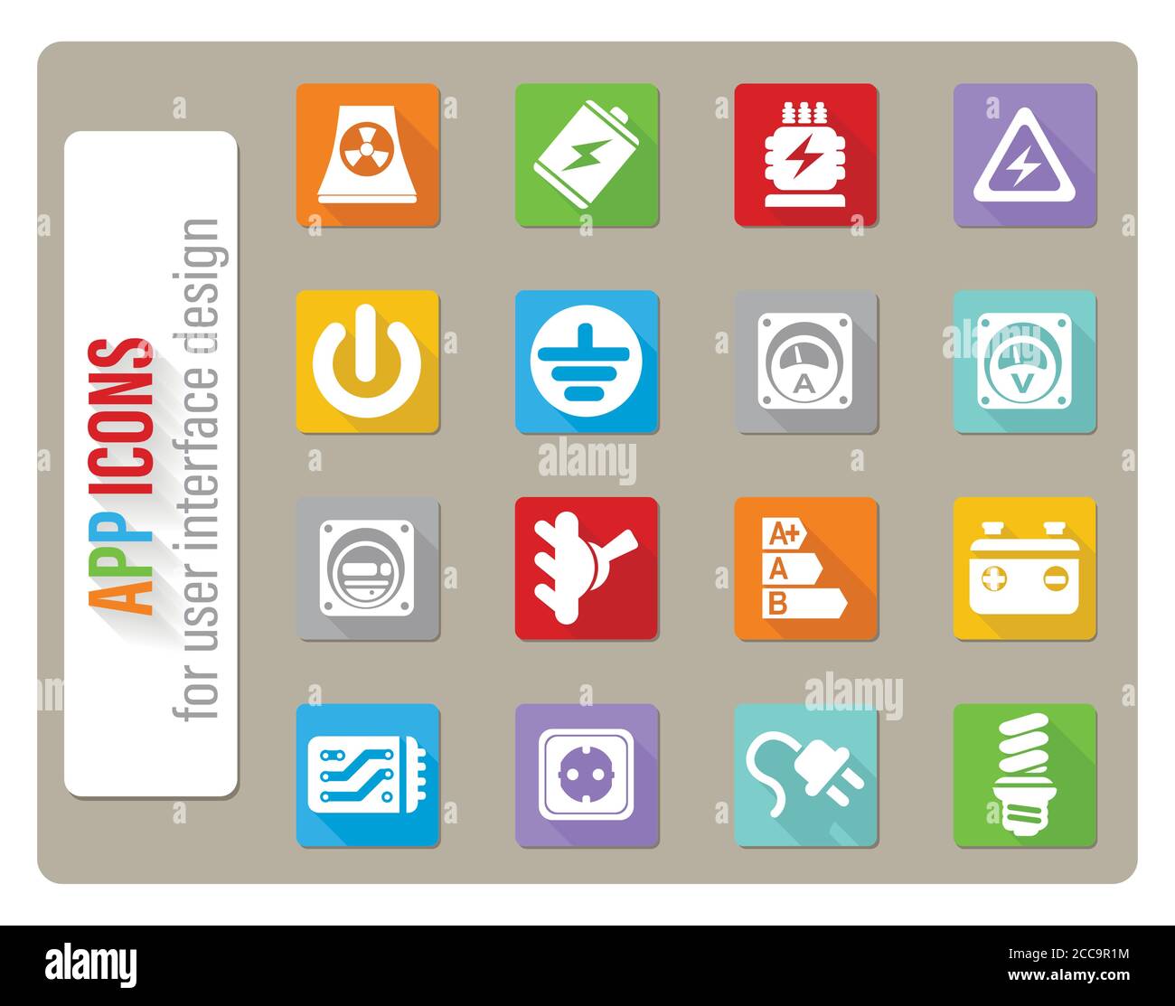 Electricity simply icons Stock Vector Image & Art - Alamy