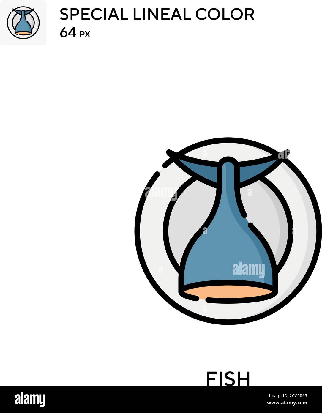Fish Special lineal color vector icon. Illustration symbol design ...