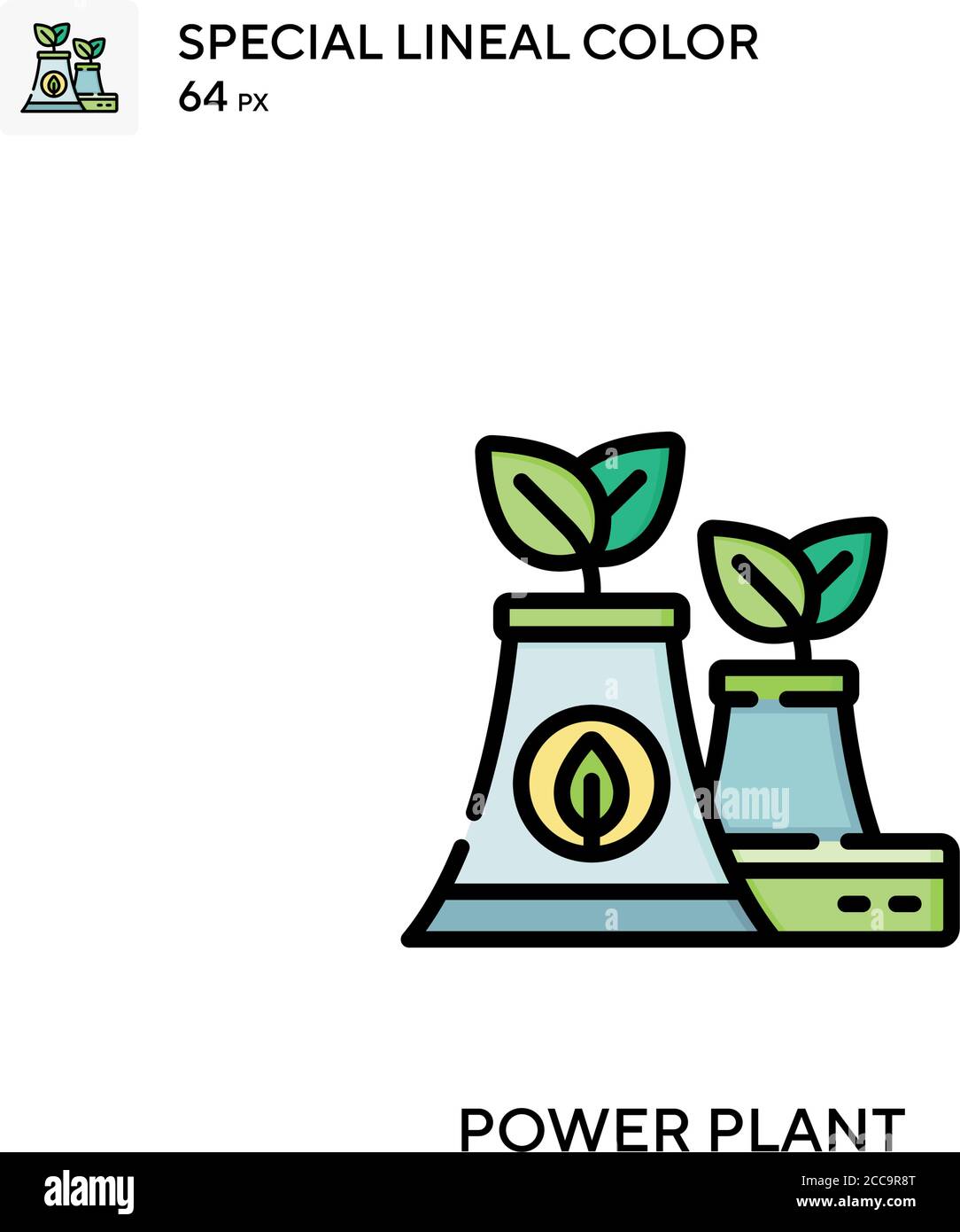 Power plant Special lineal color vector icon. Illustration symbol ...