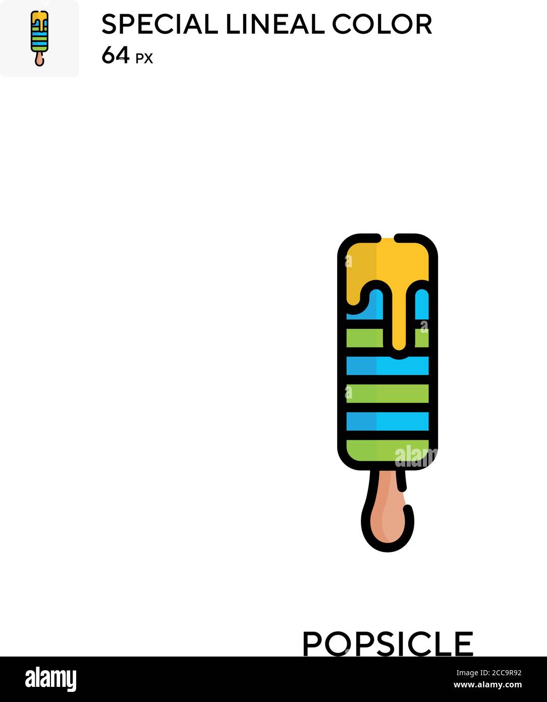 Popsicle Special lineal color vector icon. Illustration symbol design ...