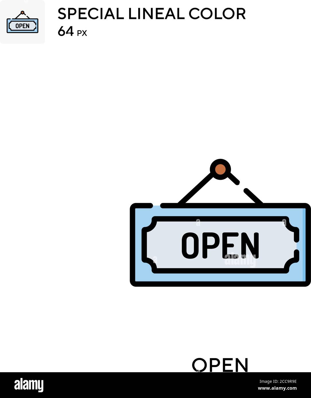 Open Special lineal color vector icon. Illustration symbol design ...