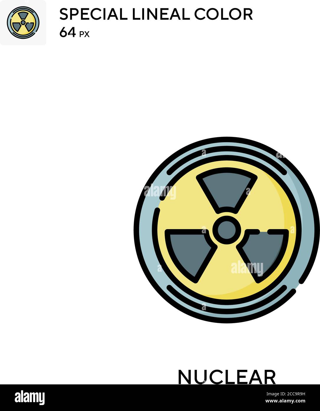 Nuclear Special lineal color vector icon. Illustration symbol design ...