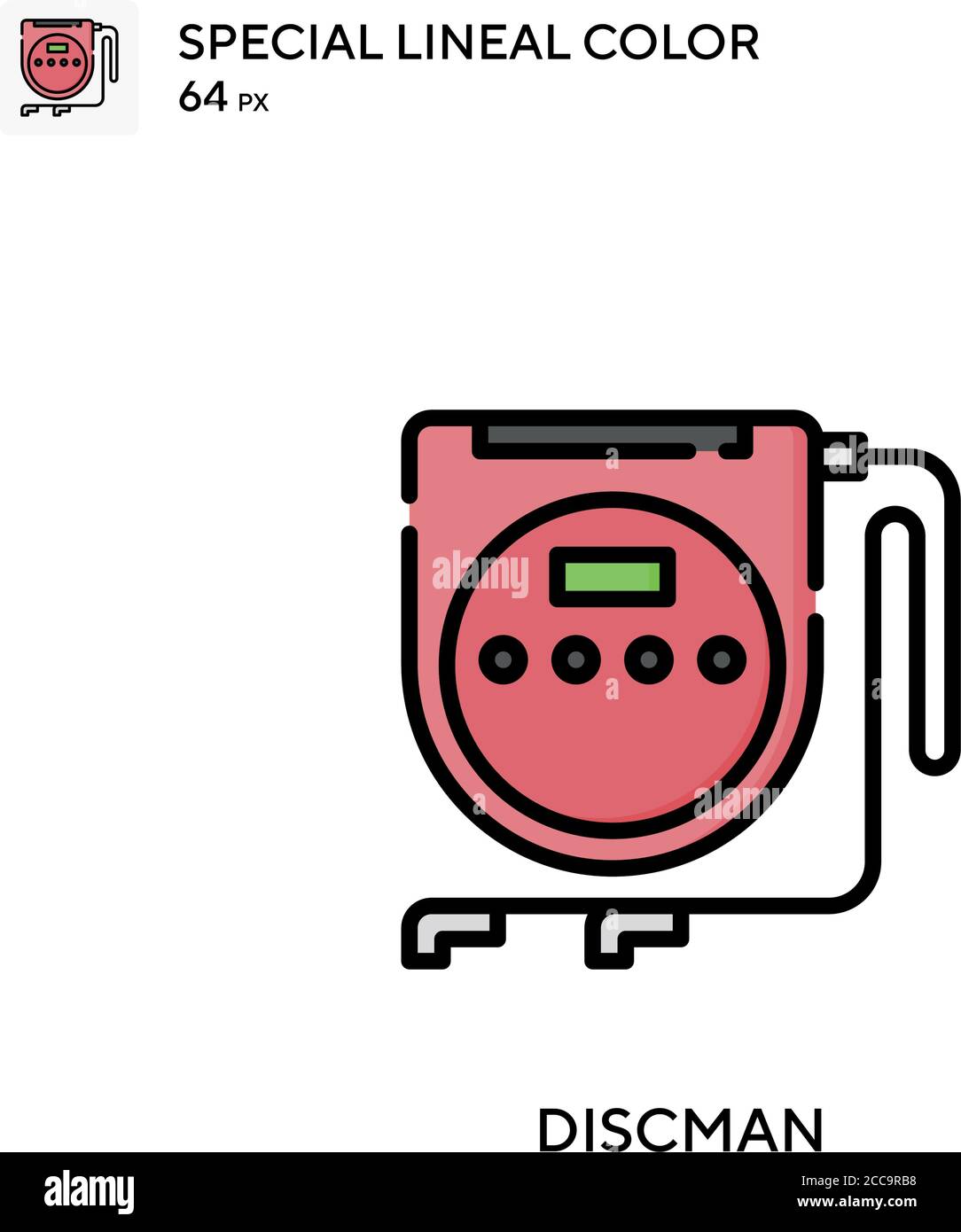 Discman Special lineal color vector icon. Illustration symbol design ...