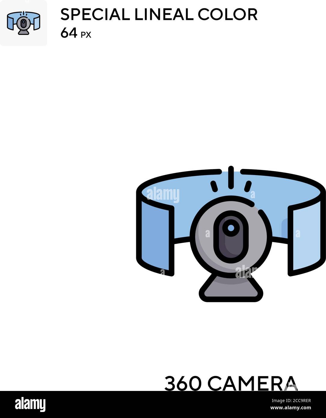 360 camera Special lineal color vector icon. Illustration symbol design ...
