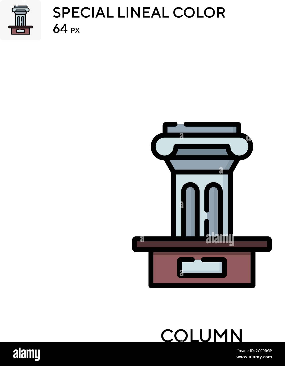 Column Special lineal color vector icon. Illustration symbol design ...