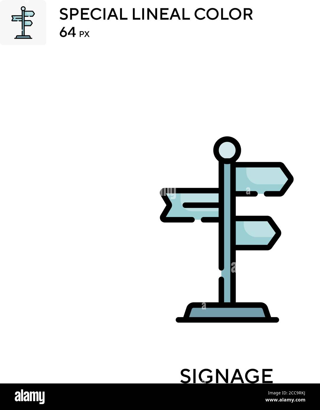 Signage Special lineal color vector icon. Illustration symbol design ...