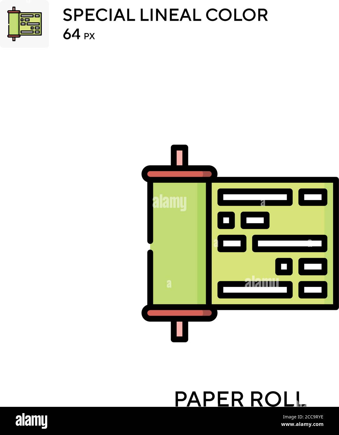 Paper roll Special lineal color vector icon. Illustration symbol design ...