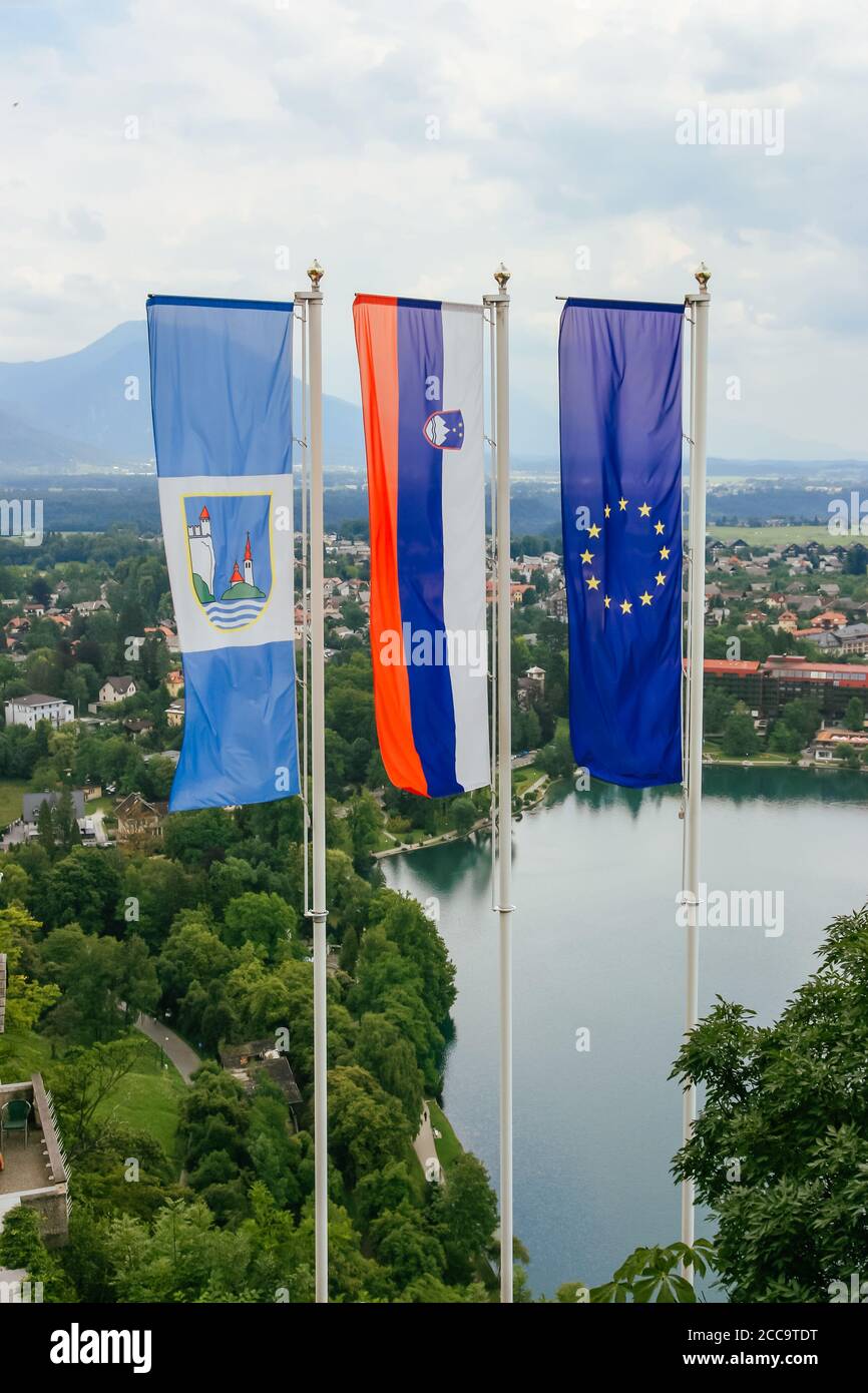 Famous Bled Castle in Slovenia Stock Photo - Alamy