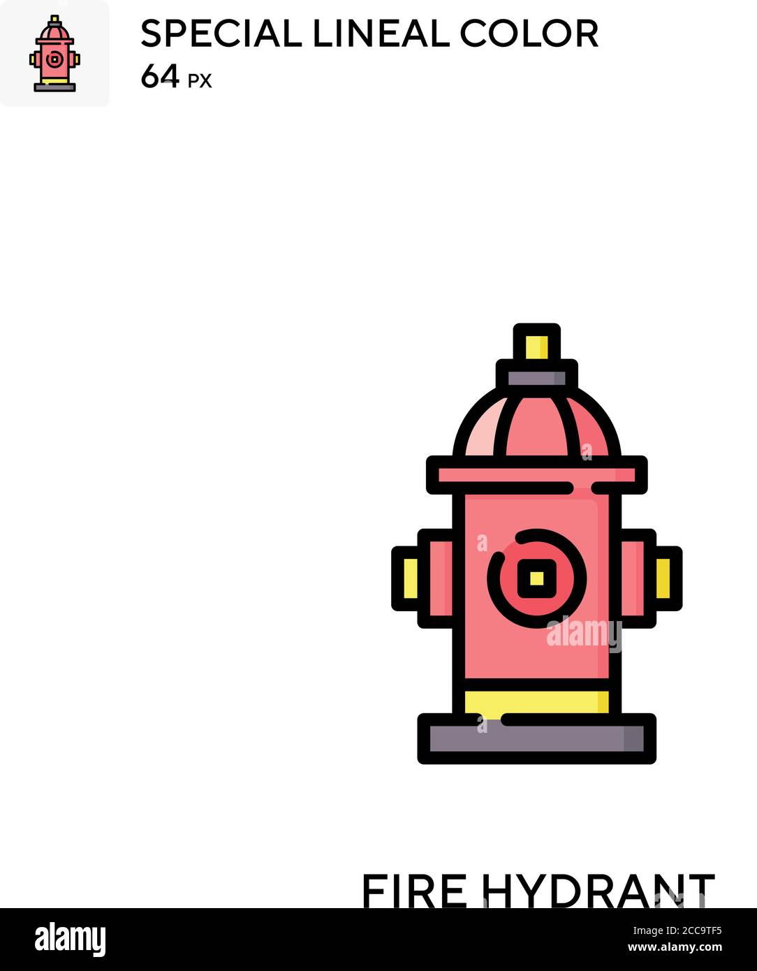 Fire hydrant Special lineal color vector icon. Illustration symbol ...
