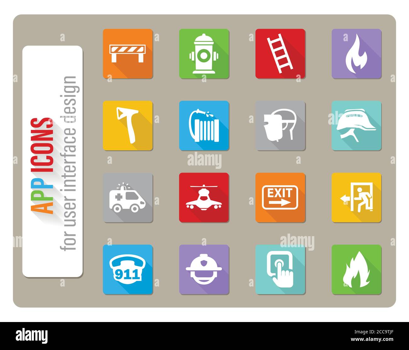 emergency icon set Stock Vector Image & Art - Alamy