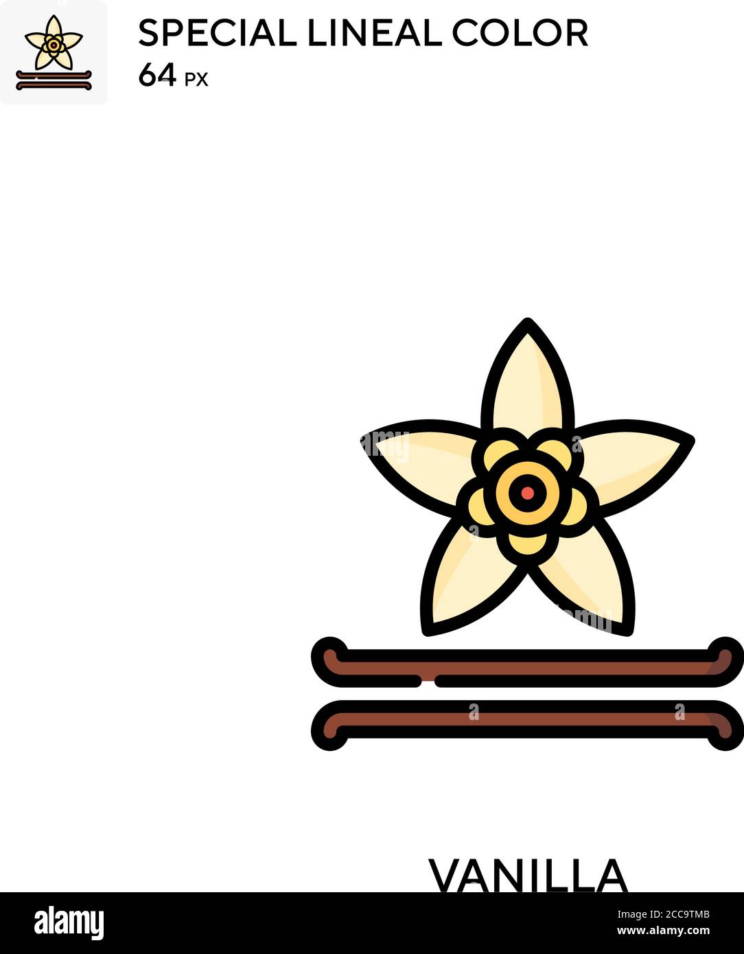 Vanilla Special lineal color vector icon. Illustration symbol design ...