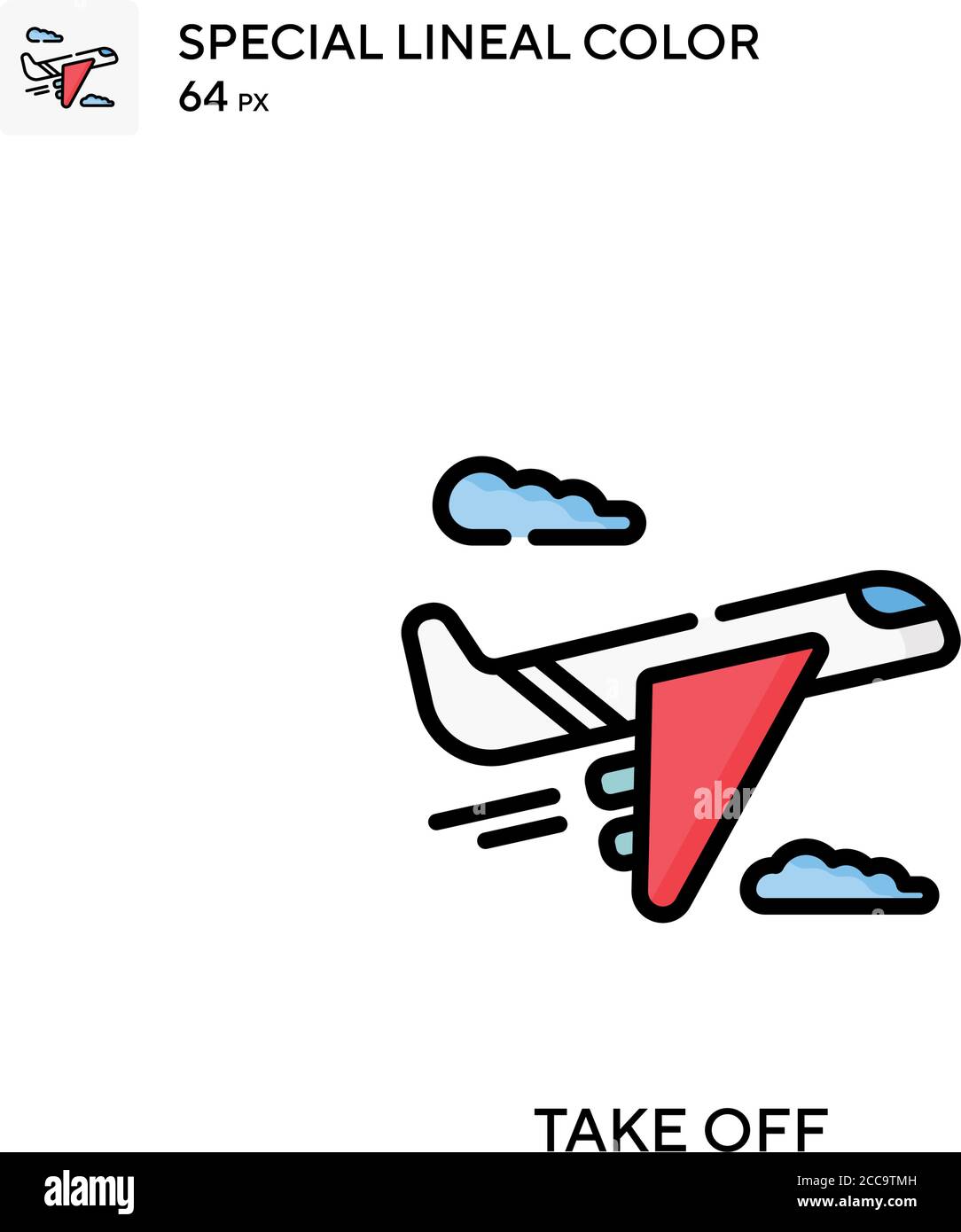 Take off Special lineal color vector icon. Illustration symbol design ...