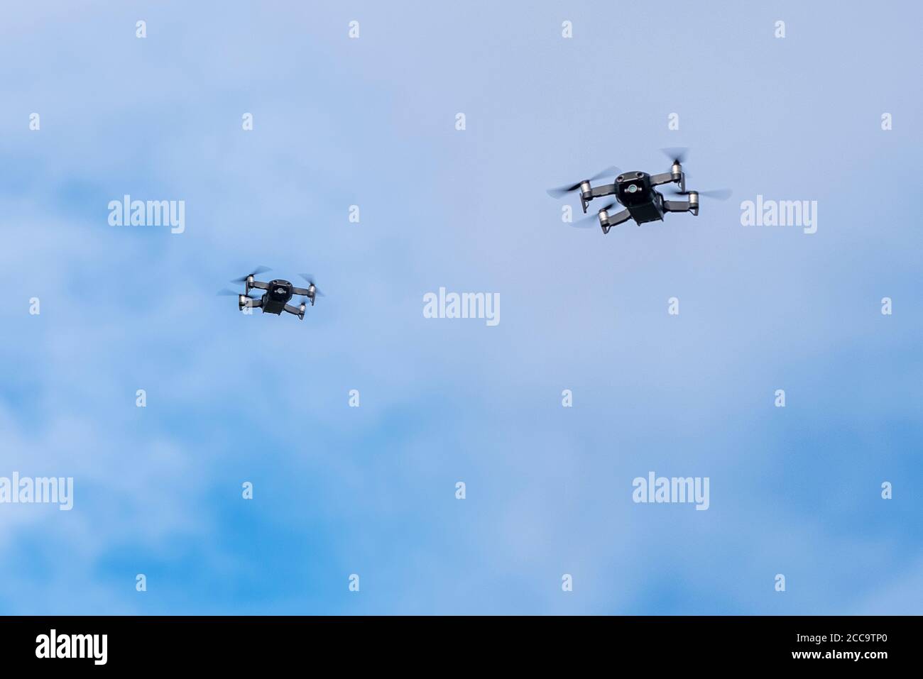 Two drones hi-res stock photography and images - Alamy