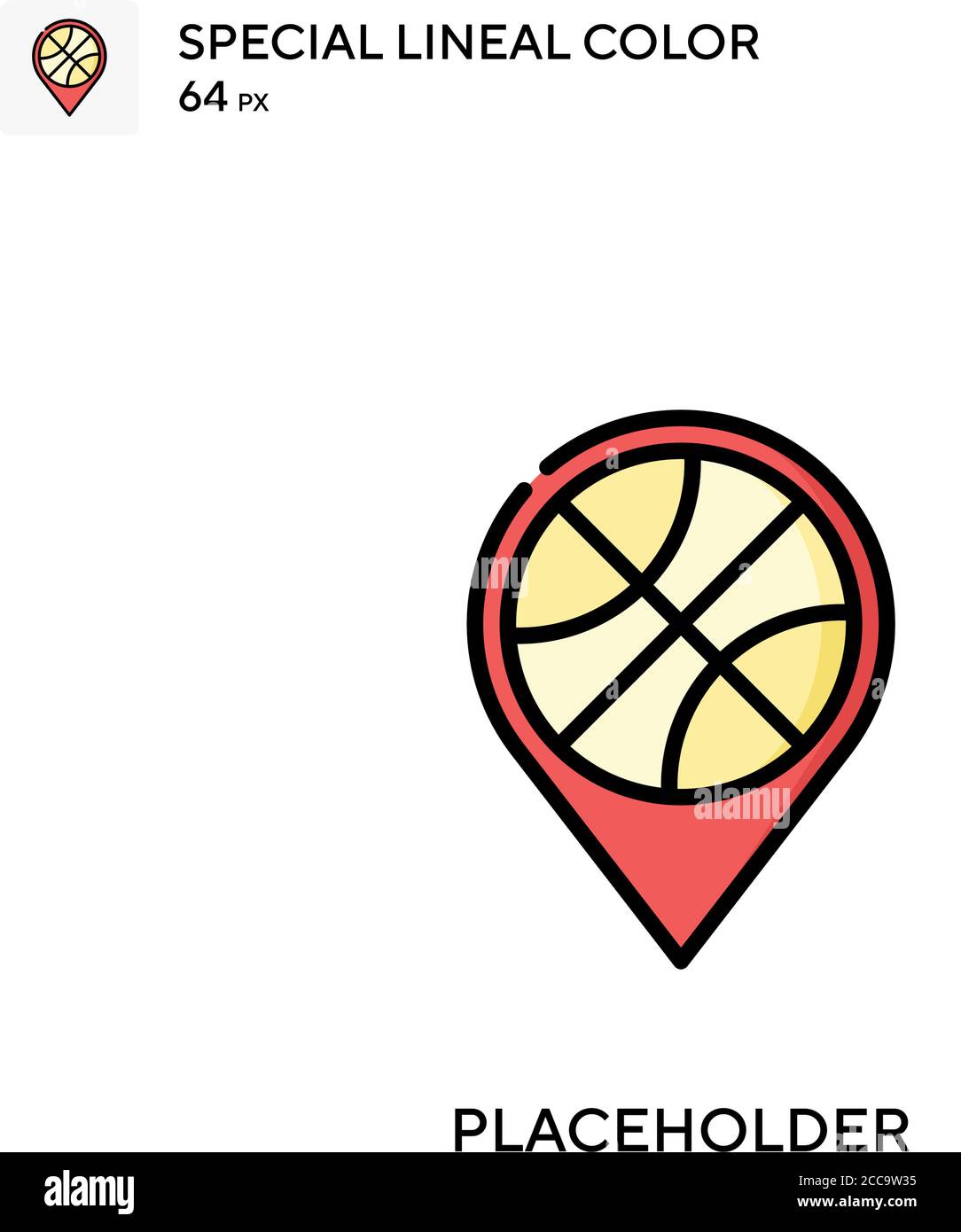 Placeholder Special lineal color vector icon. Illustration symbol ...
