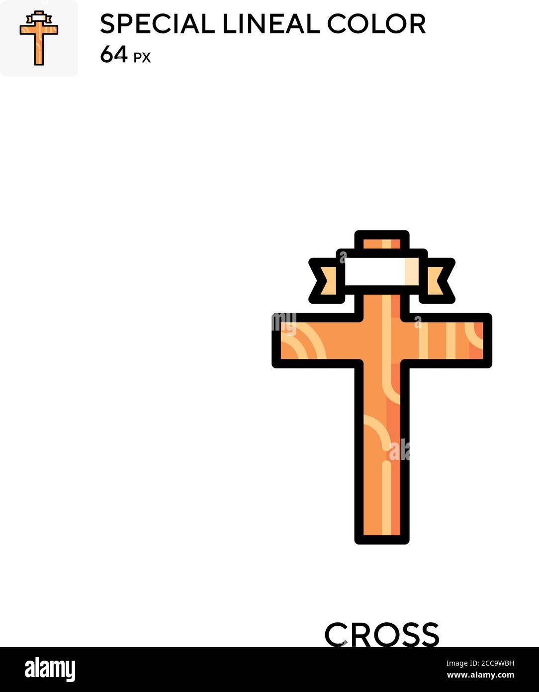 Cross Special lineal color vector icon. Illustration symbol design ...