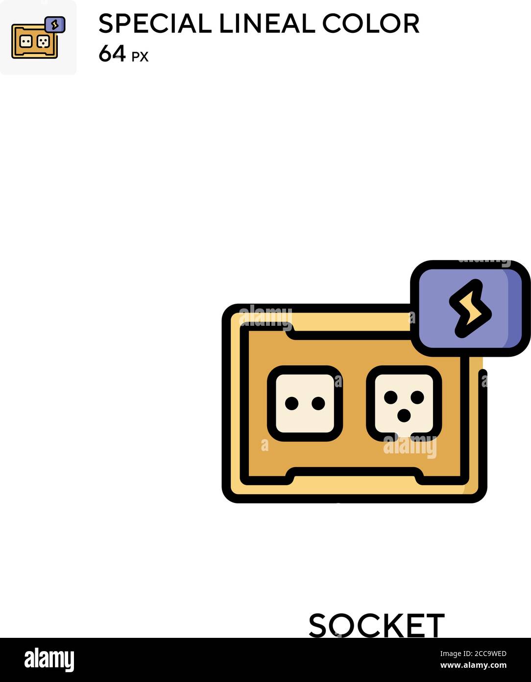 Socket Special lineal color vector icon. Illustration symbol design ...