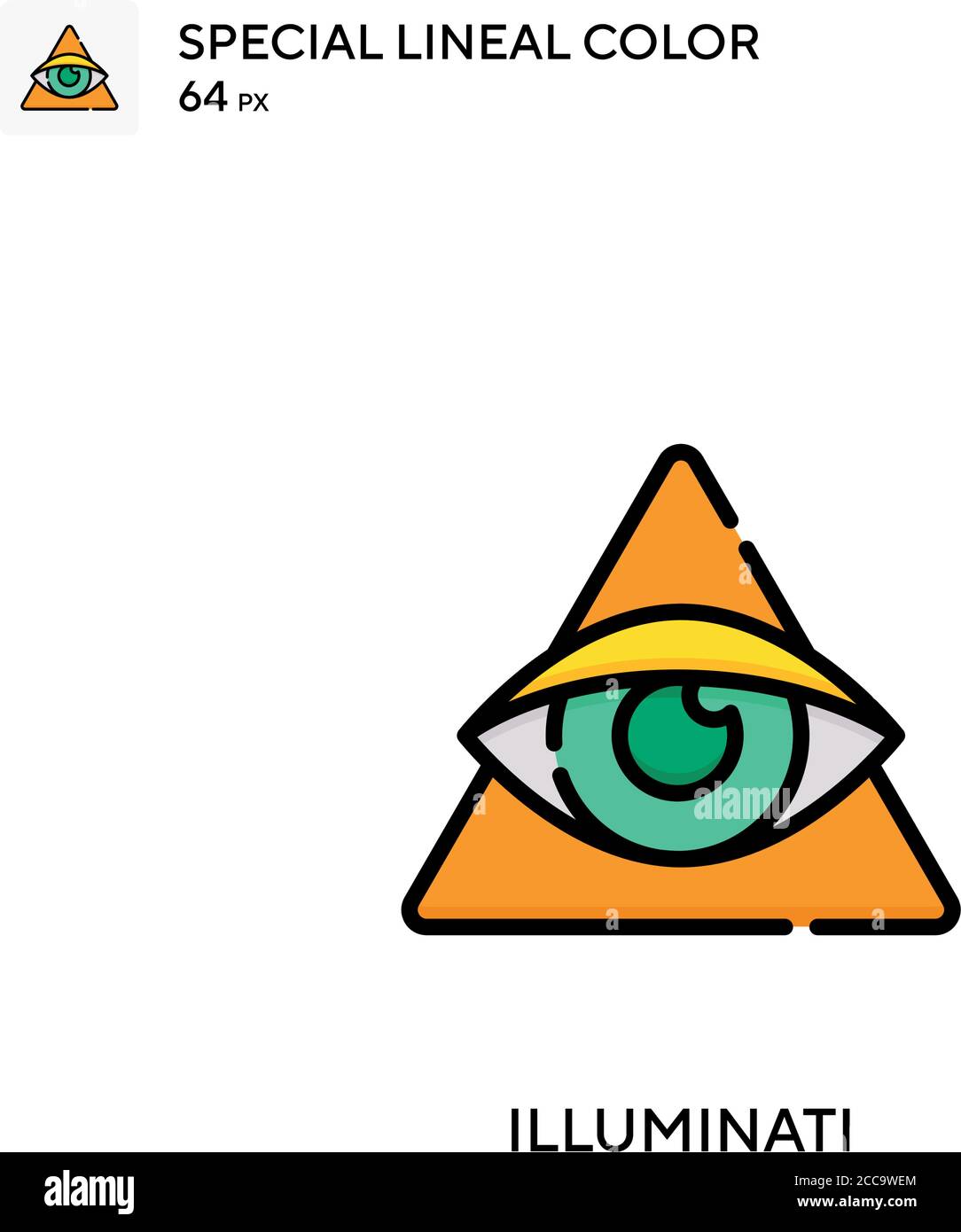 Illuminati Special lineal color vector icon. Illustration symbol design template for web mobile ...