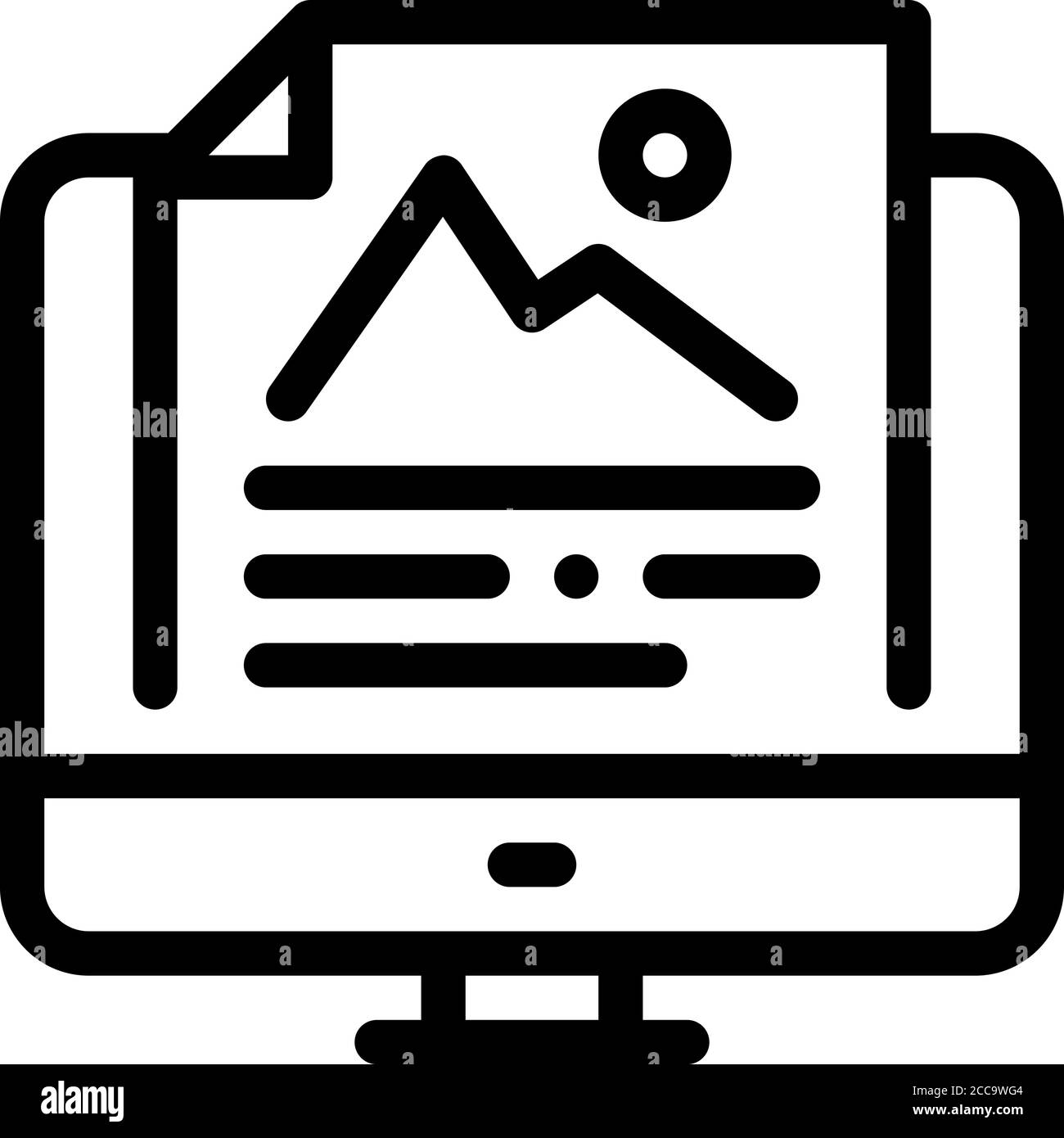 computer file picture characterisitcs icon vector outline illustration ...